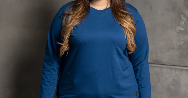 Women’s Dark Blue Long Sleeve T-Shirt | Comfortable & Stylish – Dlook ...